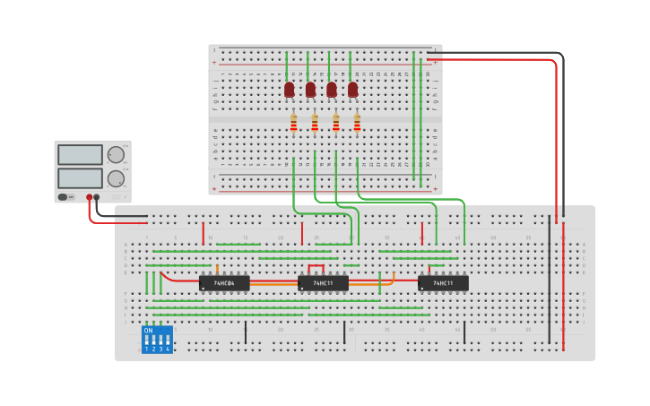 Circuit design 2:4 DECODER(9) - Tinkercad