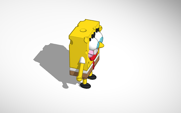 3D design SpongeBob - Tinkercad