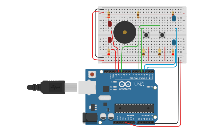 Circuit design Copy of Copy of Ardu-Ship | Tinkercad