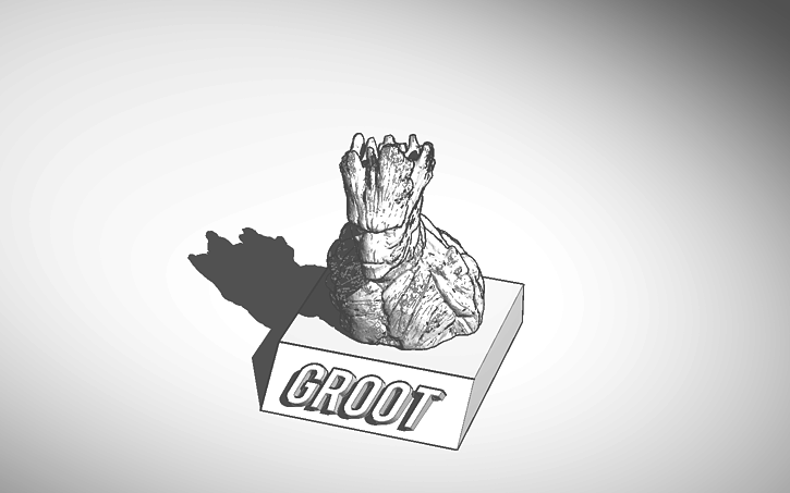 3D design Groot - Tinkercad