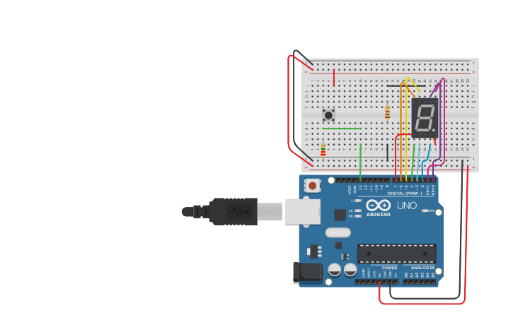 Circuit design Random Number Generator 2.0 - Tinkercad