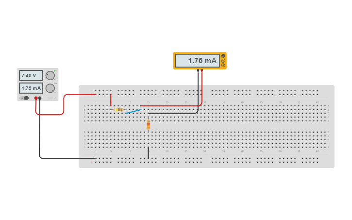 Circuit design CIRCUITS1 LAB2 EX1 (st) - Tinkercad
