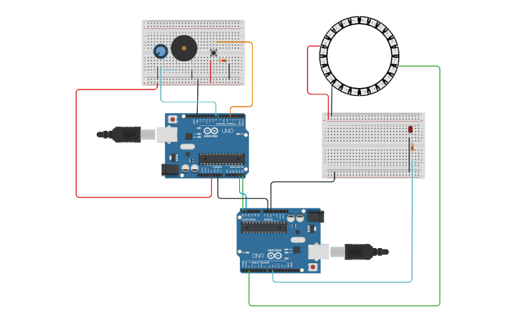Circuit design I2C - Tinkercad