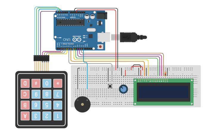 Circuit design Calculadora com decimais - Tinkercad