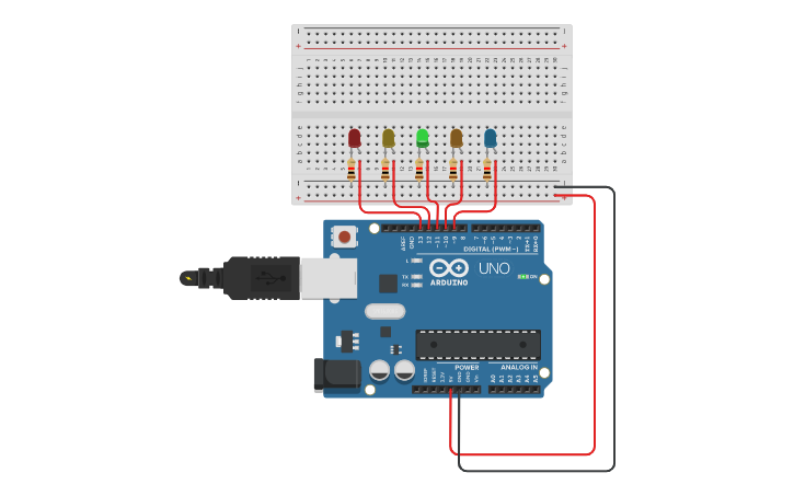 Circuit design Arduino Assignment 1 - Tinkercad
