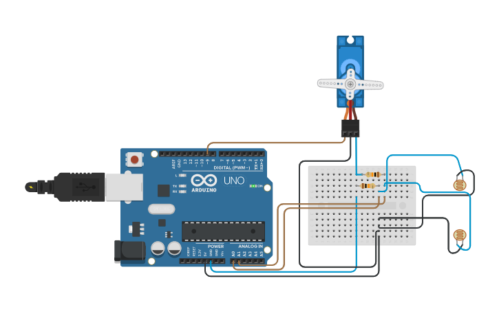 Circuit design Automatyczny solar | Tinkercad