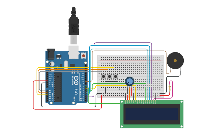 Circuit Design Таймер Обратного Отсчета Tinkercad