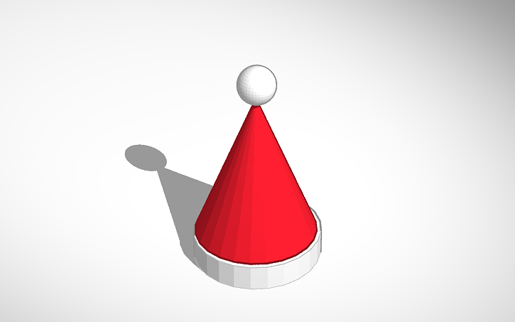 3D design Santa Claus Hat | Tinkercad