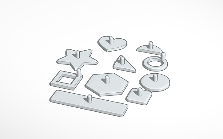 3D design Baby toy shape inserts - Tinkercad
