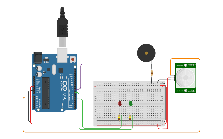 Circuit Design Pir Sensor Tinkercad