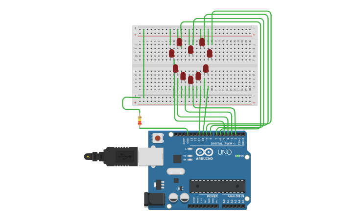 Circuit Design Corazon Con Leds Tinkercad