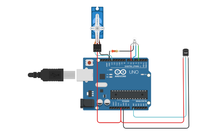 Circuit Design Simulasi 3 Sensor Suhu Jarak Dan Cahay