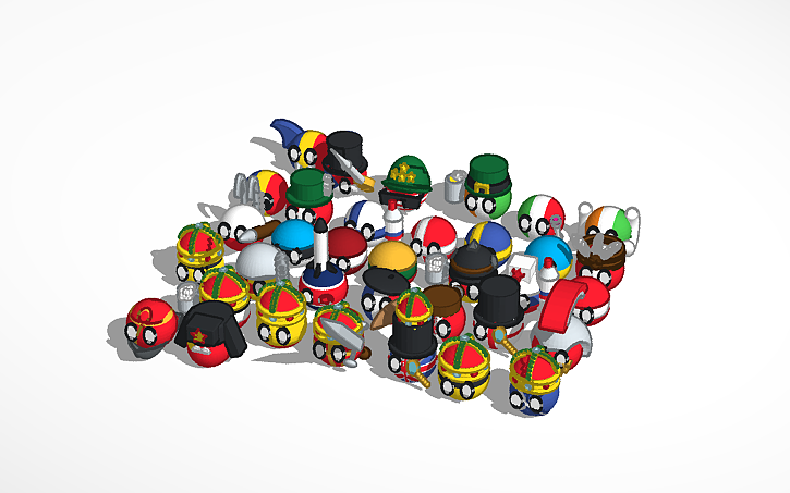 3D design countryballs - Tinkercad