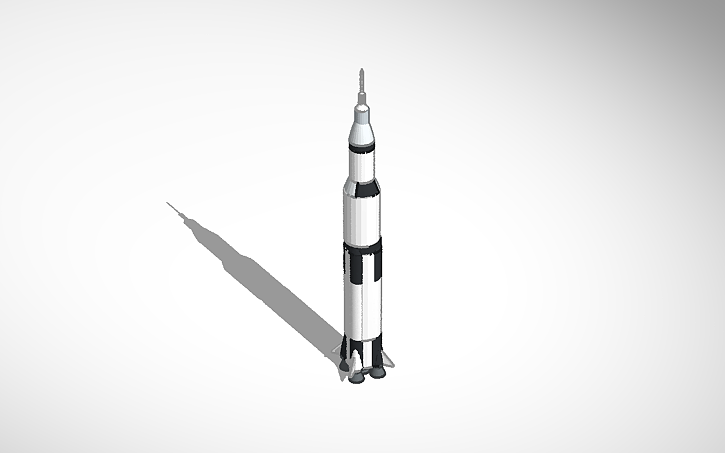 3D design saturn-V - Tinkercad