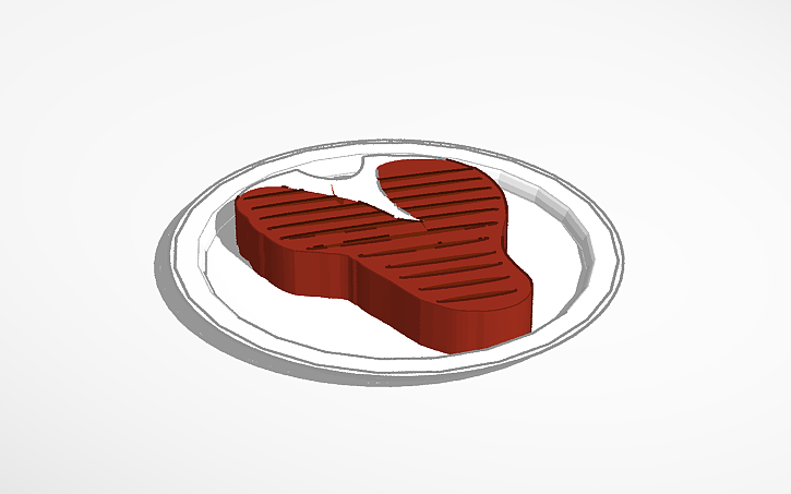 3D design Steak - Tinkercad