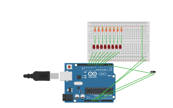 Circuit Design Aufgabe 2 Schaltkreis Tinkercad