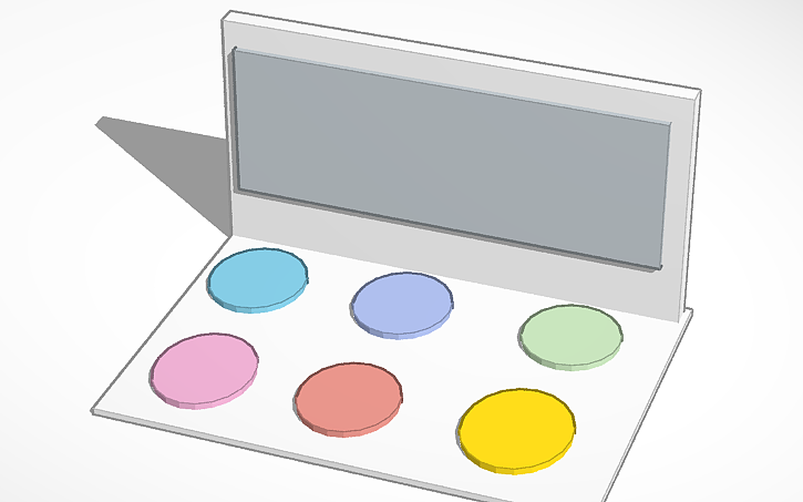 3D design makeup palette - Tinkercad
