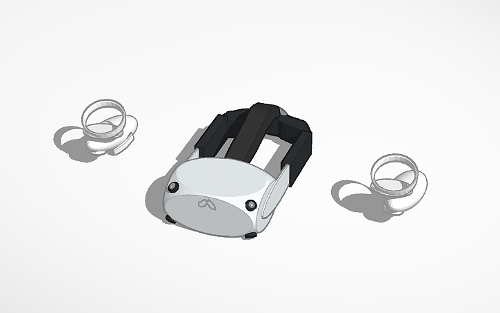 3D design VR Meta Quest 2 Headset - Tinkercad