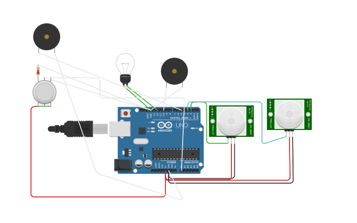Circuit Design Sensor De Movimento Tinkercad 