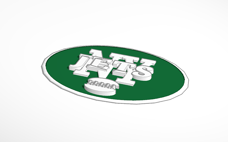 3D design NY JETS logo - Tinkercad