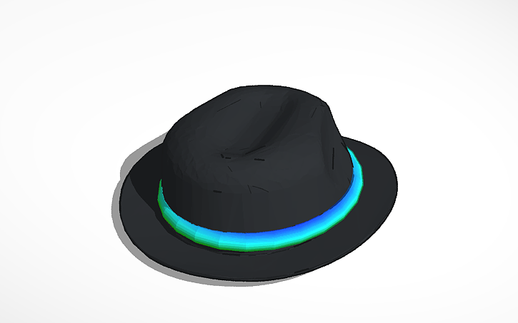 3D design Rainbow Fedora - Tinkercad