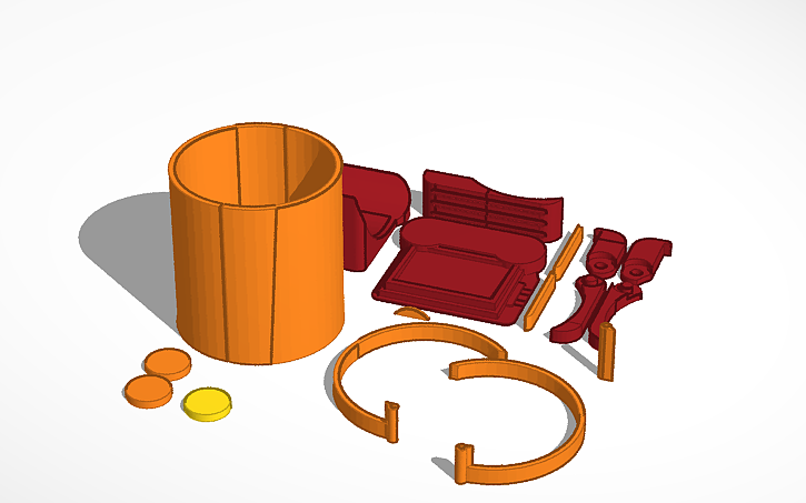 3D design PipBOY (FOE) [WWRedGrave] {WIP} separate parts - Tinkercad
