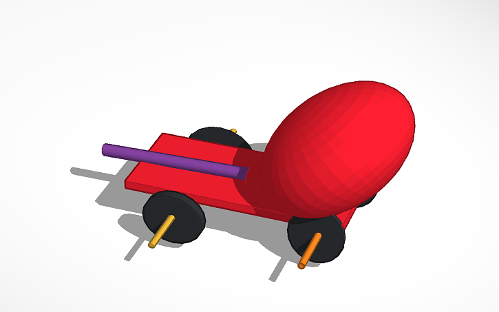 3D design ballon car - Tinkercad