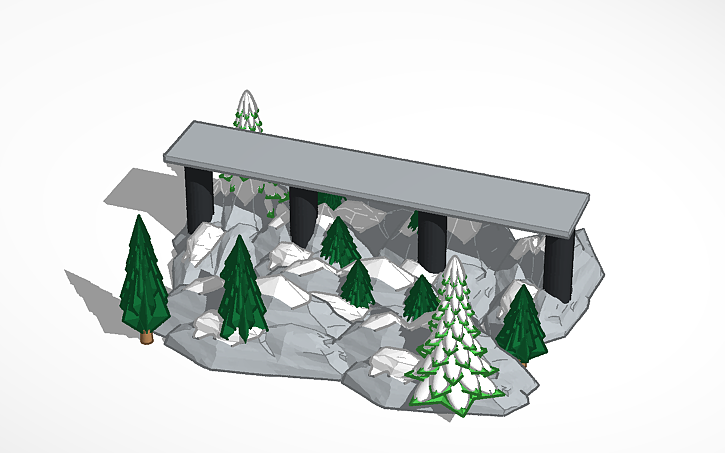 3D design realistic bridge | Tinkercad