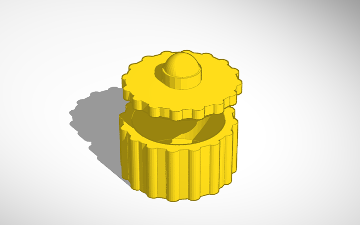 3D design Box with rugged surface - Tinkercad