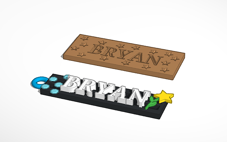 3D design Name Tags - Tinkercad