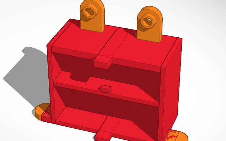 3D design Lithium battery box upright - Tinkercad