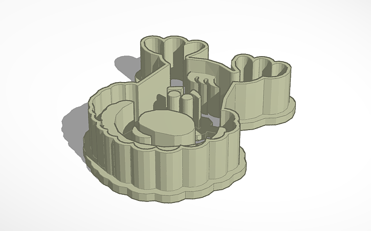 3D design Christmas Cookie Cutter - reindeer - Tinkercad