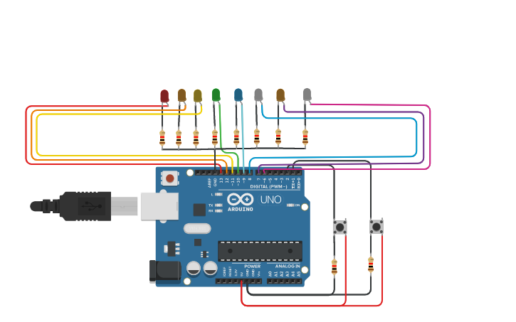 Circuit design Sketch LED | Tinkercad