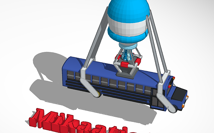 3D design Fortnite battle bus | Tinkercad