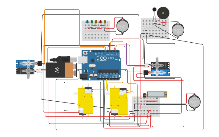Circuit design Robot - Tinkercad