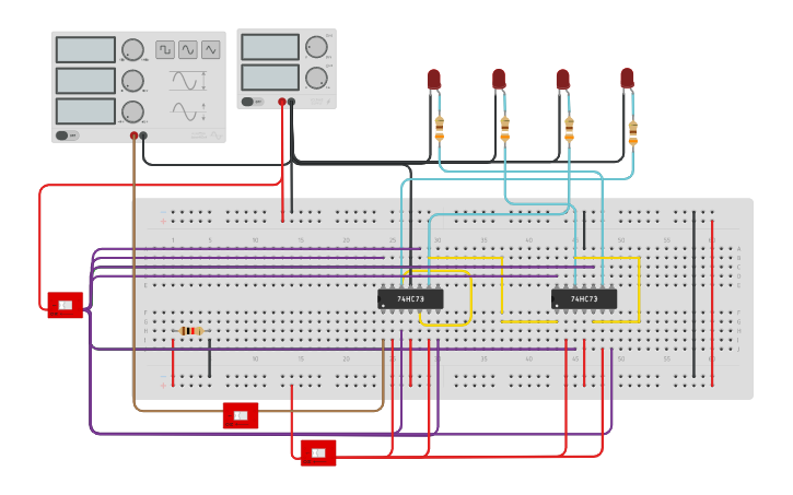 Circuit design experiência 2 | Tinkercad