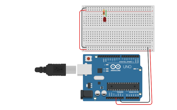 Circuit design LED y ARDUINO 1 R3 | Tinkercad