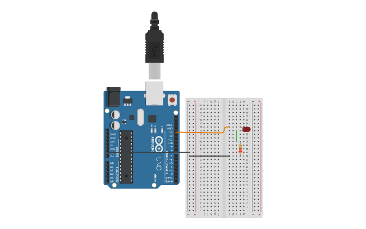 Circuit Design Blink Led Arduino Tinkercad