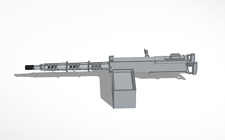 3D design M2 Browning - Tinkercad