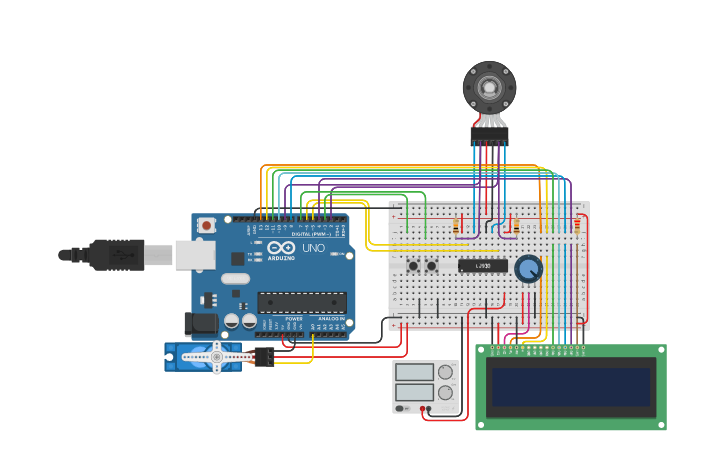 Circuit design THE INTERESTING BLUE ENCODER - Tinkercad