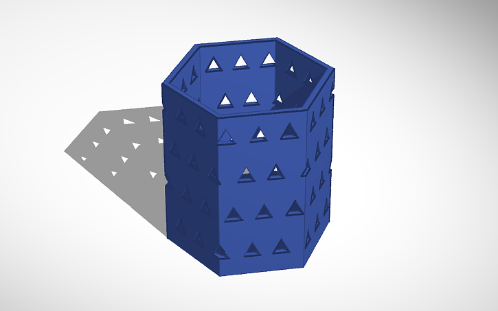 3D design pen holder - Tinkercad