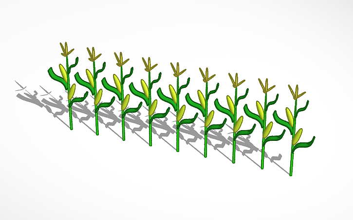 3D design Row of Corn - Tinkercad