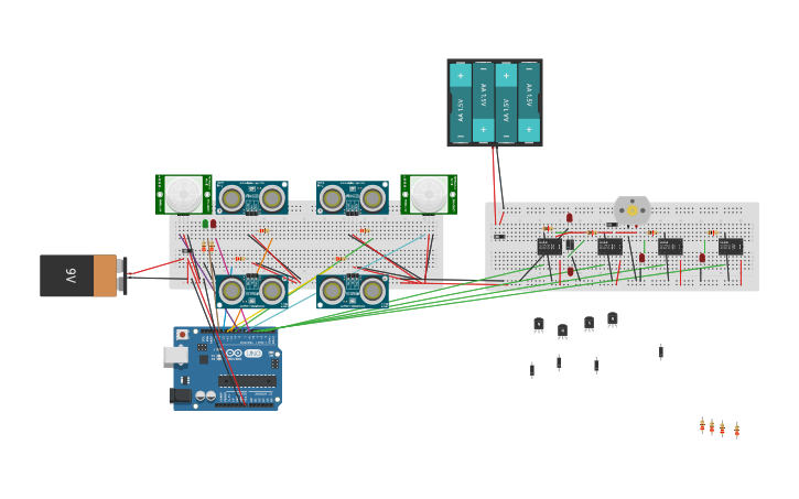 Circuit design Autonomous LEGO car - Tinkercad