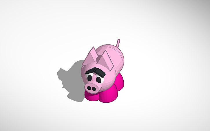 3D design baby pig - Tinkercad