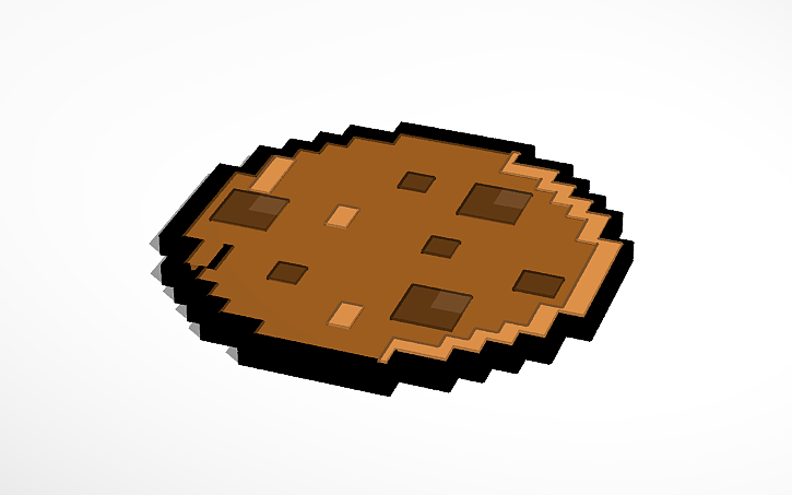 3D design Cookie ~ Pixel art | Tinkercad