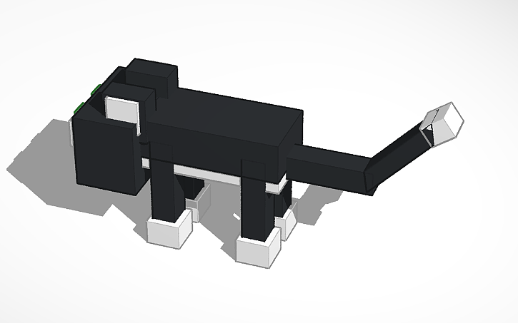 3D design tux cat minecraft - Tinkercad