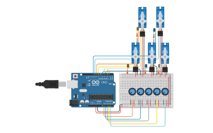 Circuit design Joystick con Arduino - Tinkercad