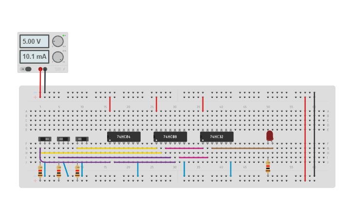Circuit design FUNKCJA NA LICZBE PIERWSZA | Tinkercad Circuit design FUNKCJA NA LICZBE PIERWSZA | Tinkercad