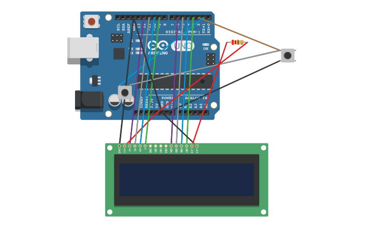 Circuit Design Arduino Lcd Game Tinkercad