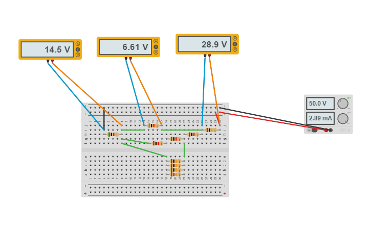 Circuit design Ejercicio 5 | Tinkercad